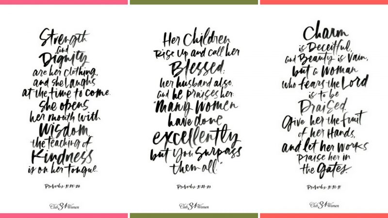 A Lovely Proverbs 31 Printable: A Woman to be Praised - Club31Women