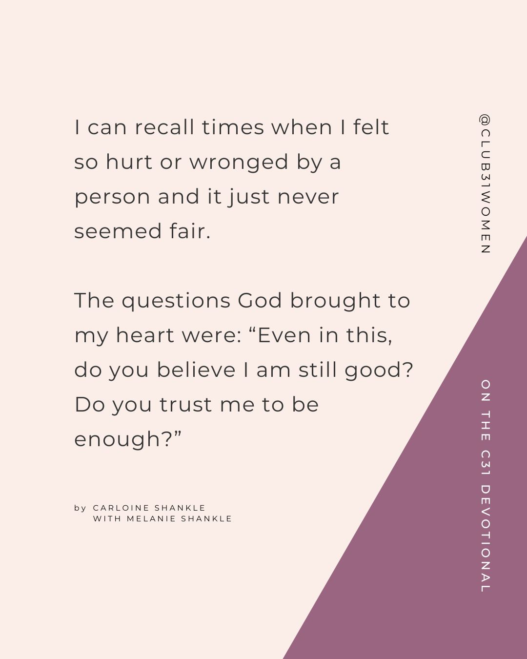Facing Your Trials Without Harboring Anger - Club31Women